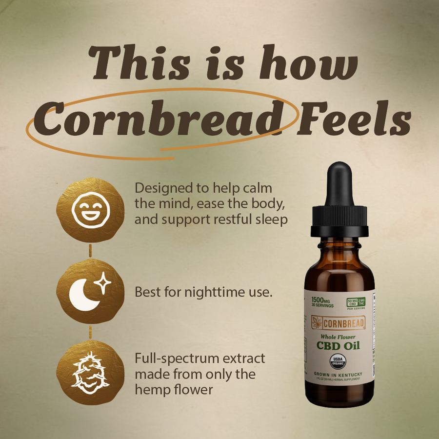 Organic CBD Oil - Buy Whole Flower CBD Oil - Cornbread Hemp®